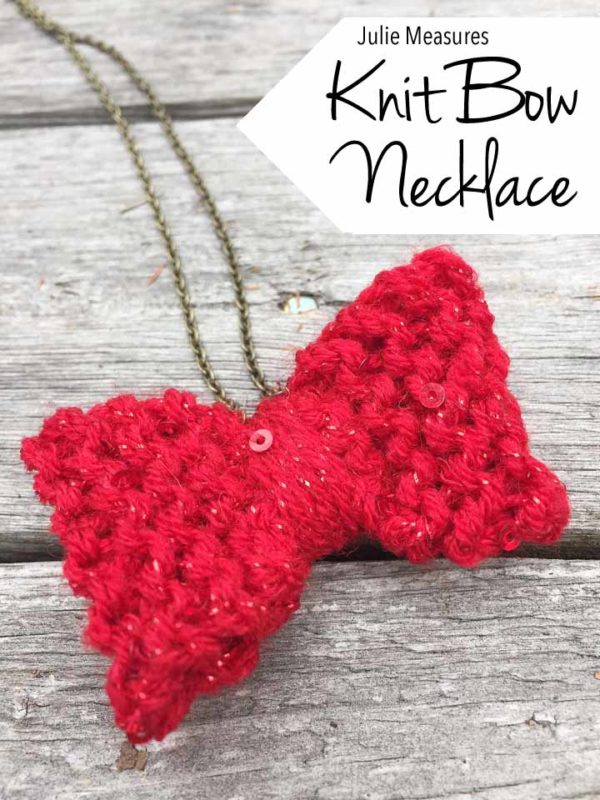 DIY Knit Bow Necklace - Julie Measures