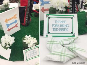 How to Create a Golf Themed Table - Julie Measures