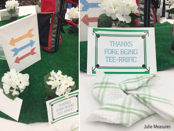 How to Create a Golf Themed Table - Julie Measures