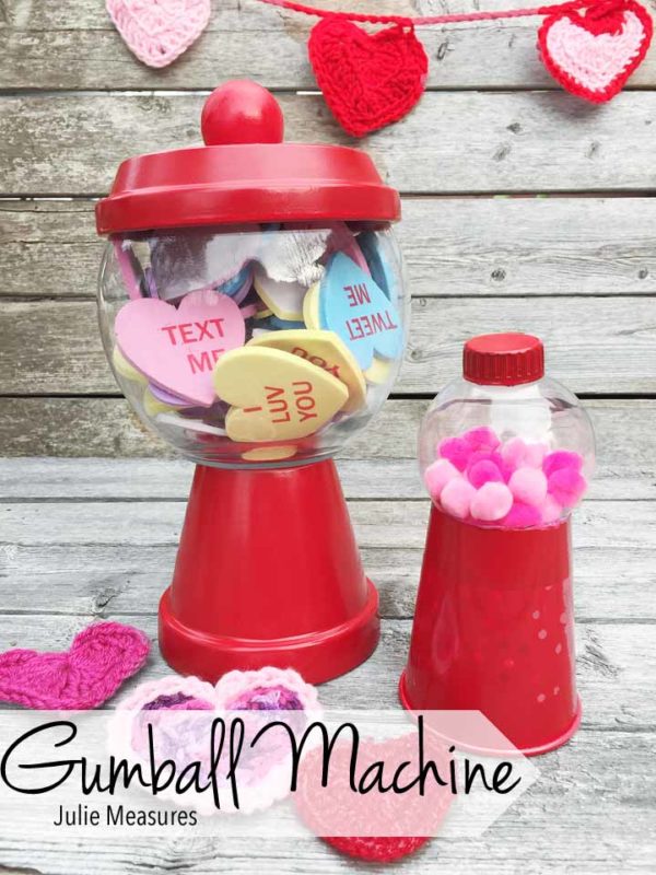 "I Chews You!" DIY Gumball Machine for Valentine's Day