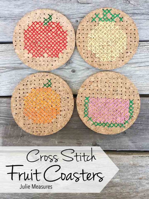 Summer Fruit Cross Stitch Coasters - Julie Measures