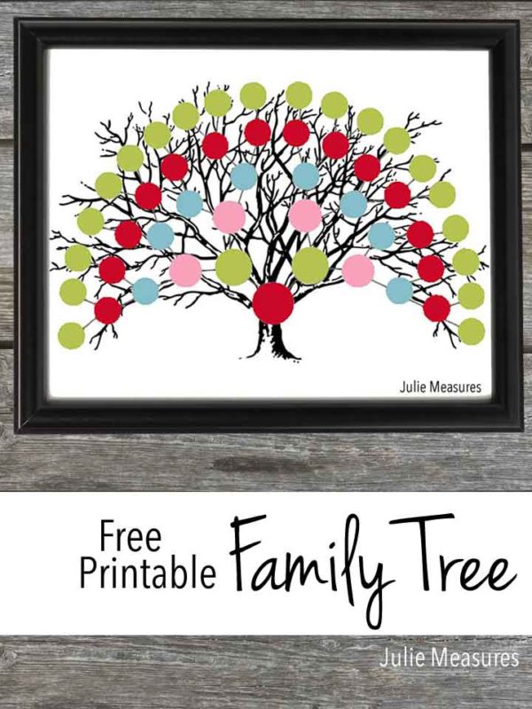 Holiday Family Tree {Free Printable and COCO Movie Review} - Julie Measures