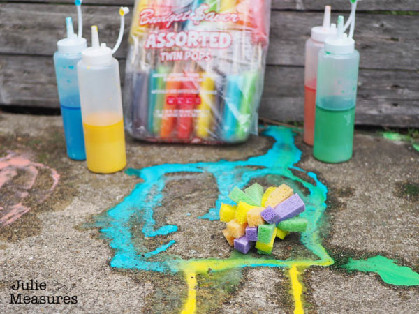 Stay Cool With Fizzy Homemade Sidewalk Chalk Paint - Julie Measures