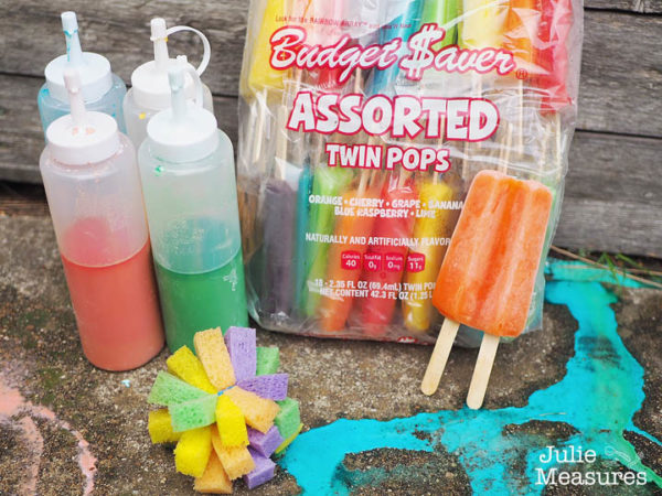 Stay Cool With Fizzy Homemade Sidewalk Chalk Paint - Julie Measures