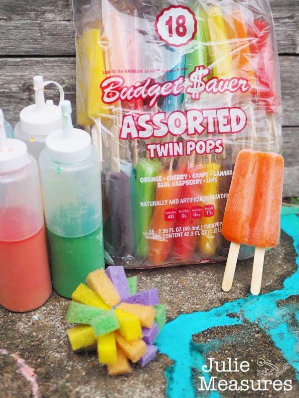 Stay Cool With Fizzy Homemade Sidewalk Chalk Paint - Julie Measures