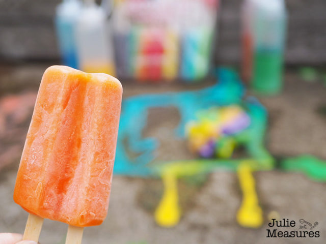 Stay Cool With Fizzy Homemade Sidewalk Chalk Paint - Julie Measures