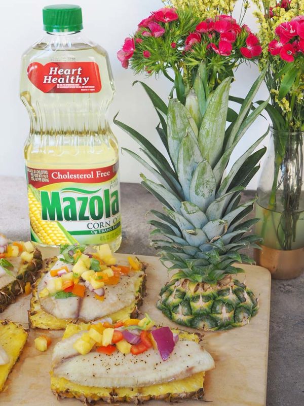 Grilled Fish on Pineapple Planks - Julie Measures