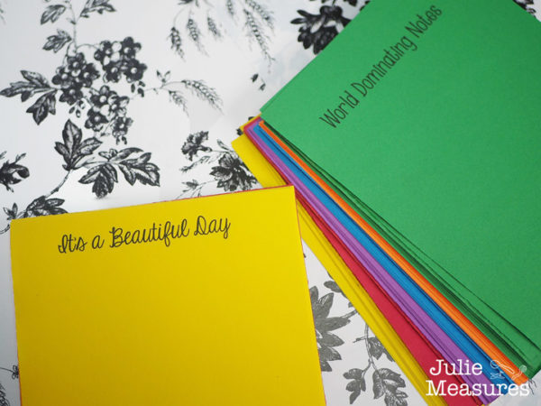 Make Your Own Custom Notepads - Julie Measures