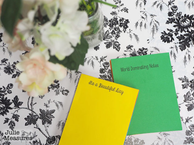 Make Your Own Custom Notepads - Julie Measures