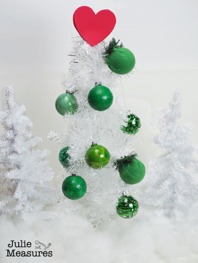 Grinch Christmas Tree and DIY Ornaments - Julie Measures
