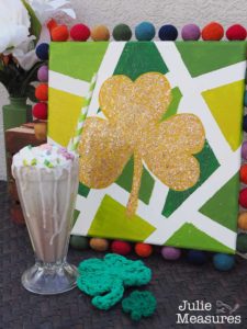 DIY Shamrock Clover Painting - Julie Measures