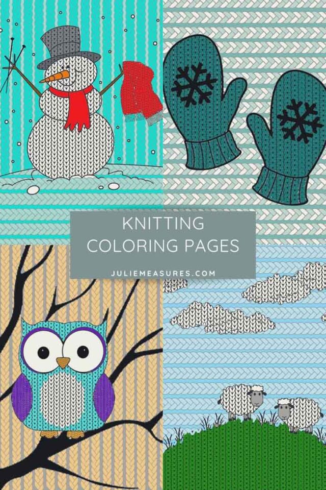 Printable Coloring Pages for Yarn Lovers with a Knitting Theme