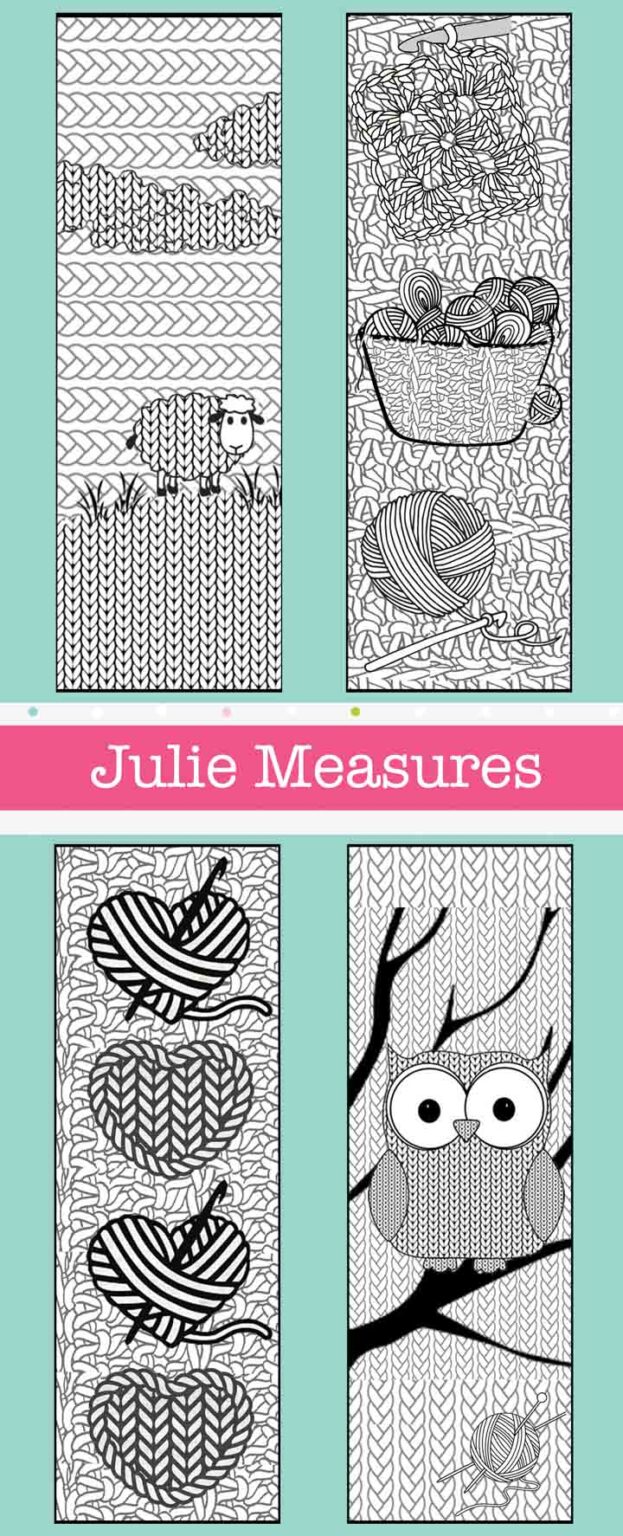 Bookmarks for Yarn Lovers - Printable Bookmarks with a Knitting and ...