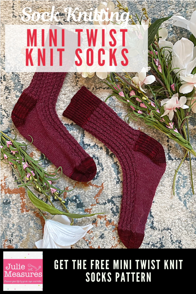Mock Cable Knit Socks Pattern - Julie Measures